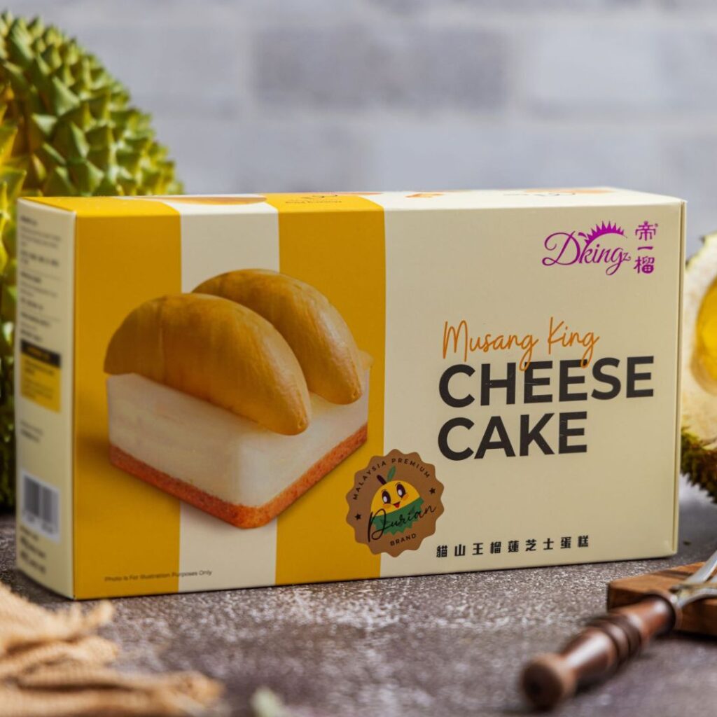 Musang King Durian Cheese Cake 200g (2pcs) - Dking